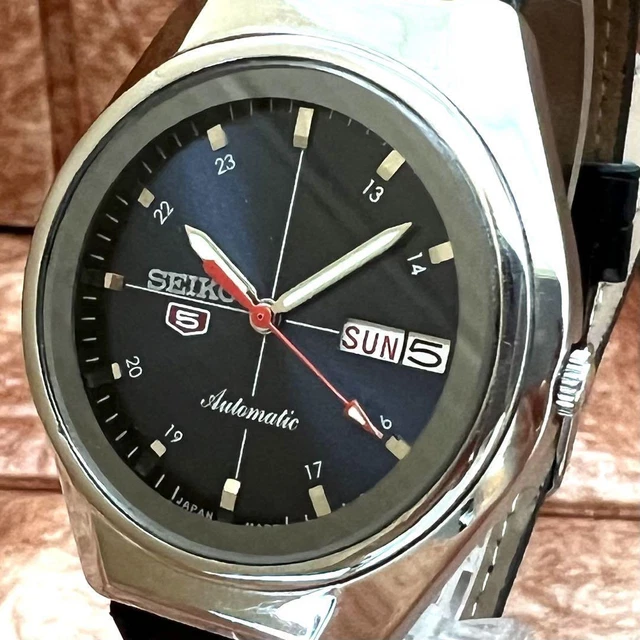 OROLOGIO ANALOGICO SEIKO 5 Carica Meccanica Automatica Vintage Uomo ...