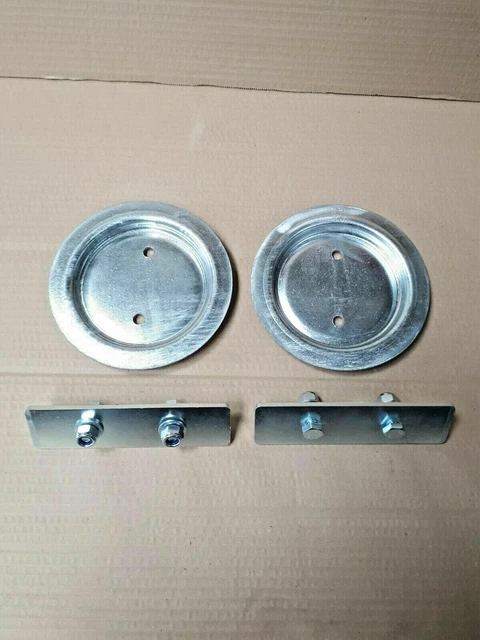 LAND ROVER DEFENDER 110 Galv Rear spring seats x2 & retainers x2 ...