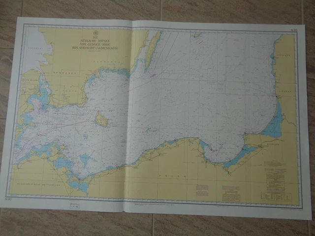 MARINE MAP / The Southern Baltic Sea from Gedser Odde to Steinort ...