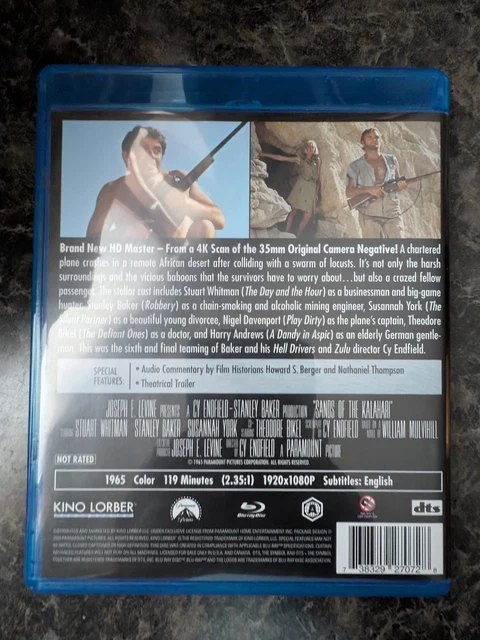 SANDS OF THE Kalahari (Blu-ray, 1965) Stuart Whitman Stanley Baker Kino ...