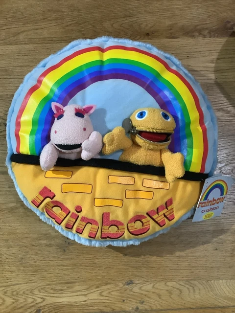 RAINBOW ZIPPY & George Circular Pillow Cushion Rare Vintage Plush 2001 ...