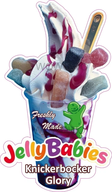 ICE CREAM VAN sticker Jelly babies knickerbocker glory sweets sundae ...