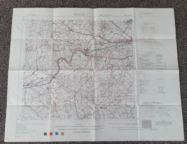ORIGINAL WW2 US Army Map 1944 - Signa Italy. Us 5th Army and 509th PIR ...