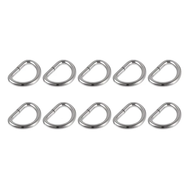 METAL D RINGS 150pcs (10mm), for Hardware DIY Keychains Card Holders ...