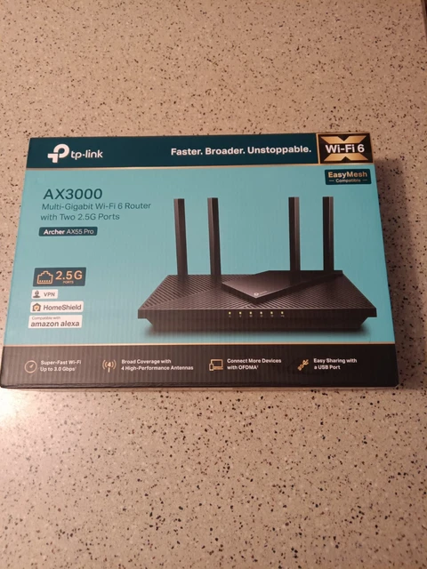 TP-LINK AX3000 DUAL-BAND Gigabit Wi-Fi 6 Router - Archer AX55. New ...