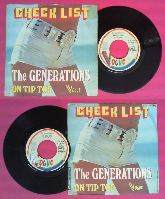 LP 45 7'' THE GENERATION Check list On tip toe 1977 france VOGUE no cd mc dvd EUR 11,50 ...