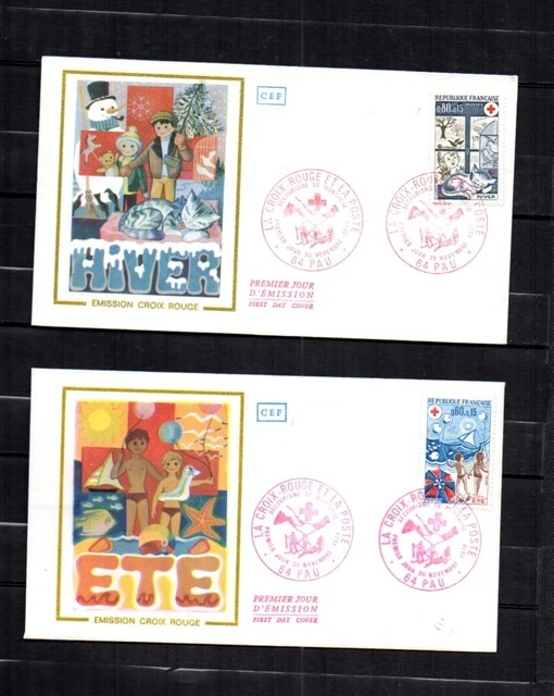 LA CROIX ROUGE ET LA POSTE - Lot de 2 Enveloppes Premier Jour 1974 EUR 2,00 - PicClick FR