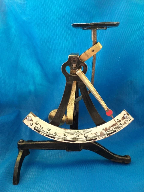 ANTIQUE GERMAN RARE Brass Pendulum Postal Scales Louis Schopper Leipzig ...
