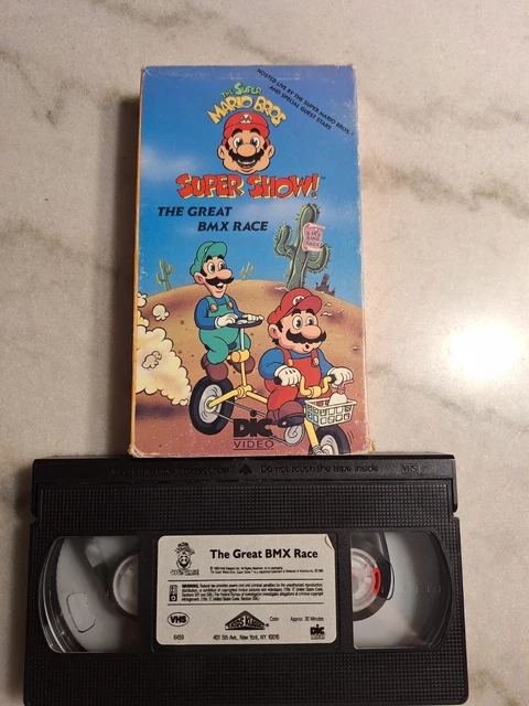 SUPER MARIO BROS Super Show Great BMX Race 1989 VHS Cartoon Animated £6 ...