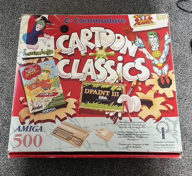 VINTAGE BOXED COMMODORE Amiga A500 Plus Cartoon Classic / Working ...