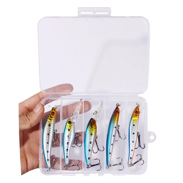 5PCS CRANKBAITS MINNOW Fishing Lures Hard Bait Fresh & Saltwater Tackle ...