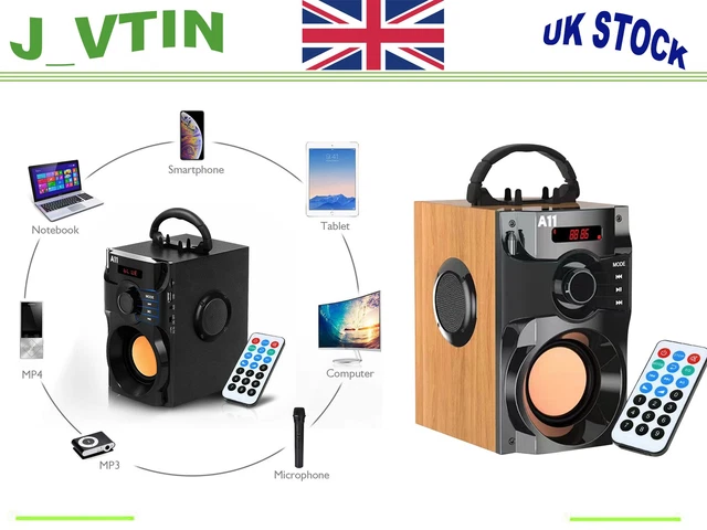 BLUETOOTH PARTY SPEAKER 20W Subwoofer Heavy Bass Wireless Outdoor ...