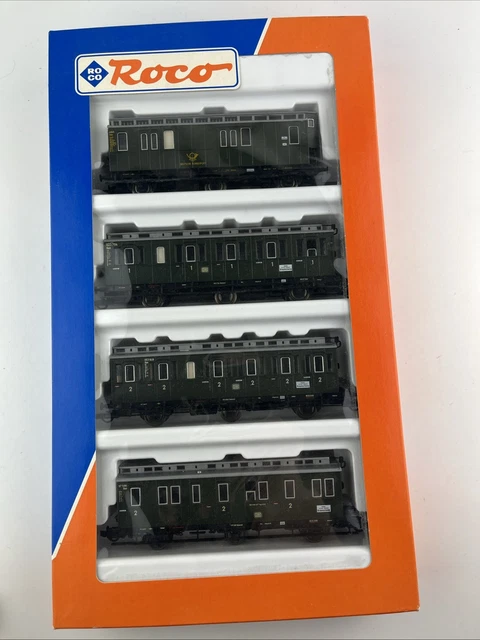 ROCO 44056 H0 DC 4er-Wagen-Set Abteilwagen der DB, OVP/neuwertig EUR 3,00 - PicClick DE