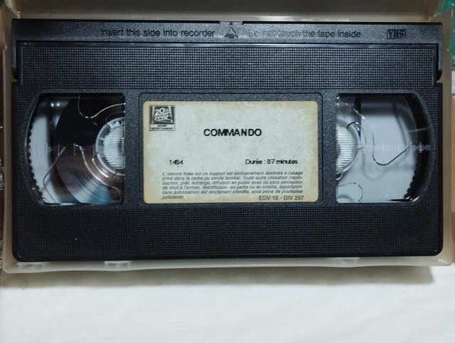 VHS PAL SECAM Commando VHS 1985 Arnold Schwarzenegger Rare £15.61 ...