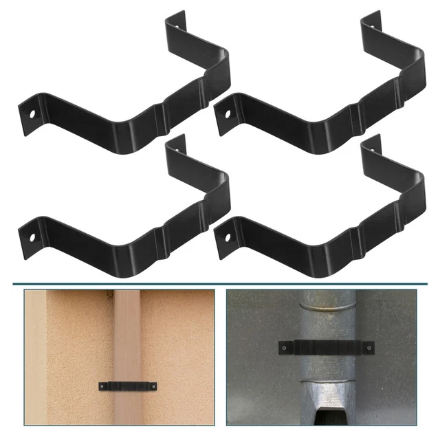 6 PCS GUTTER Bracket Aluminum Downspout Band Strap Extension Extra Long ...