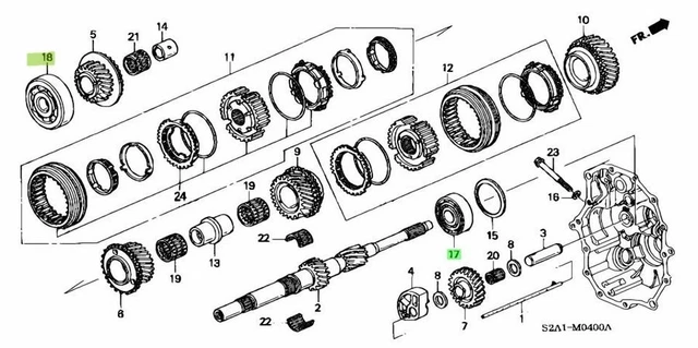HONDA GENUINE OEM S2000 AP1 AP2 00-09 Transmission Gearbox Bearing 4pcs ...