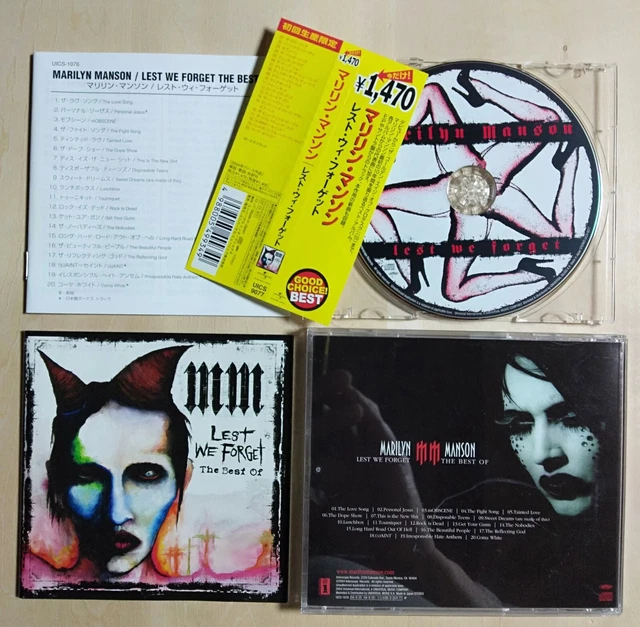 MARILYN MANSON - Lest We Forget - The Best Of - 2004 JAPAN CD OBI ...