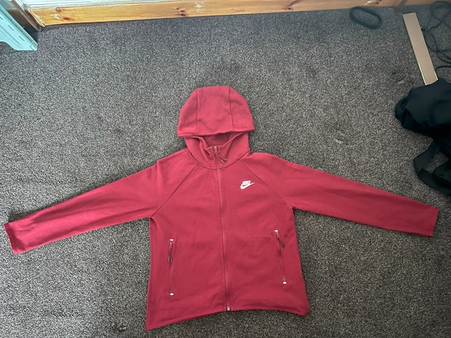 NIKE TECH FLEECE Old Generation Red/Burgundy-Small £14.00 - PicClick UK
