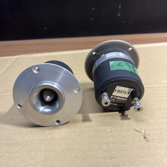 FOSTEX FT90H 8Ω Horn Super Tweeter Pair Tested & Working JP £193.24 ...
