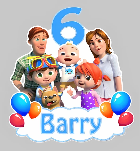 PERSONALISED COCOMELON JJ Cake Topper Birthday Party Decorations £5.90 ...