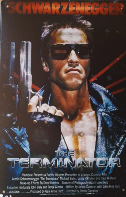 TIN SIGN 20X30 Retro 80s/90s Schwarzenegger film movie poster Metal ...