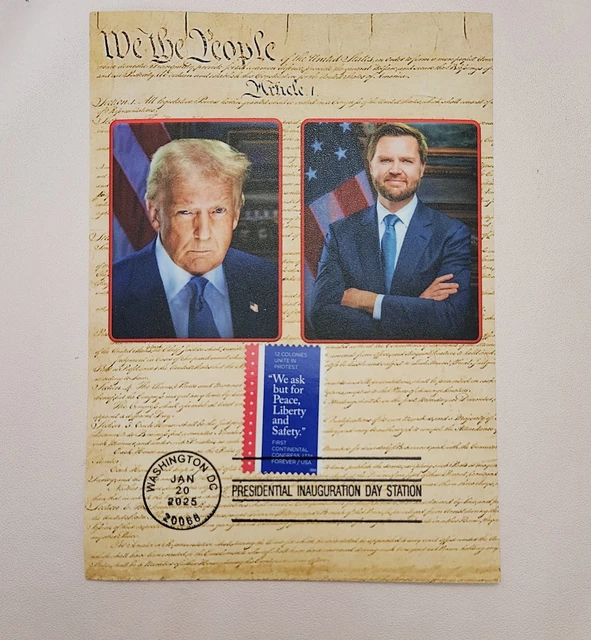 2025 DONALD TRUMP Presidential Inauguration Station Event Cover (Not a ...