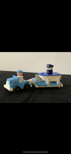 FISHER PRICE LITTLE People Boat Rig #345, Vintage Toy Truck, Trailer ...