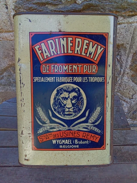 BOÎTE TÔLE PUBLICITAIRE Farine RÉMY de froment pur EUR 20,00 - PicClick FR