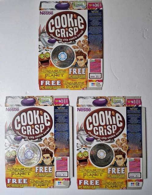 2001 NESTLE CEREAL Cookie Crisp Treasure Planet Set 3 CD Rom Games £29. ...