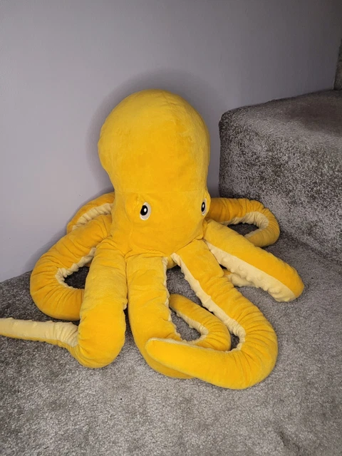 IKEA ORIGINAL SOFT Toy Yellow Octopus Plush Stuffed Animal 20 ...