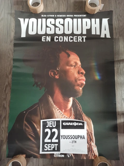 AFFICHE CONCERT YOUSSOUPHA Chabada Angers 71x100 Cm Hip Hop Rap ...