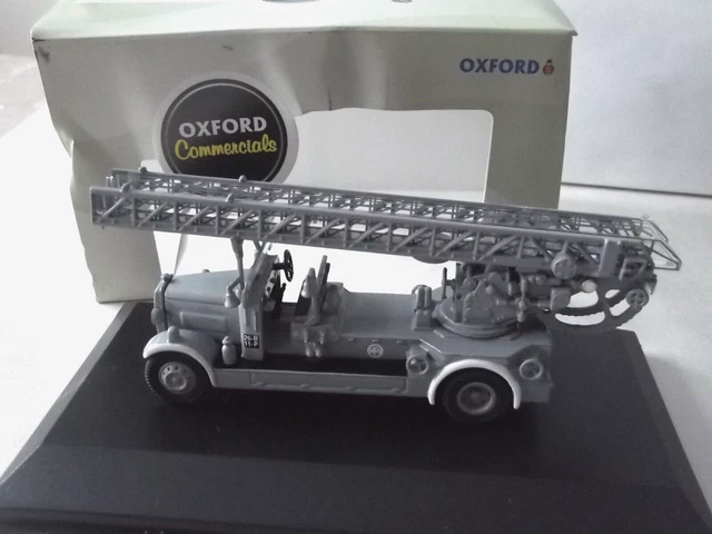 OXFORD 76TLM004, LEYLAND TLM Fire Engine, NFS London, Wartime Grey - 1: ...