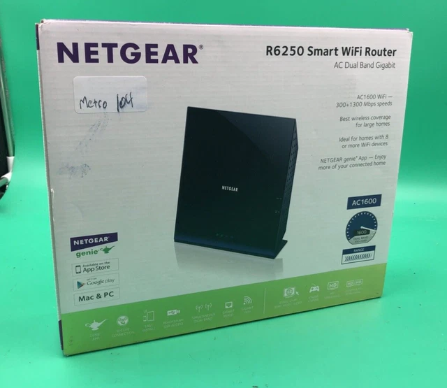 NETGEAR AC1600 R6250 Smart WiFi Router AC Dual Band Gigabit $40.00 ...