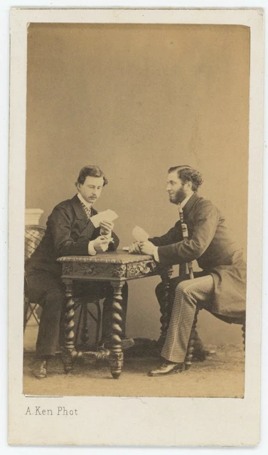CDV C.1860. ADALBERT de Talleyrand-Périgord. Aston Blount. Cartes. Jeu ...
