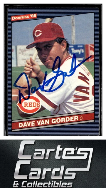 DAVE VAN GORDER 1986 Donruss #550 Cincinnati Reds TTM/IP signé dédicacé ...