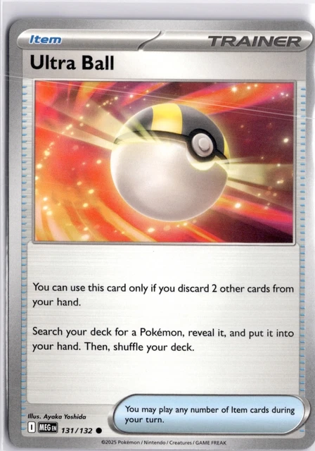 ULTRA BALL COMMON ME01: Mega Evolution 131/132 Pokémon Card TCG £0.99 ...