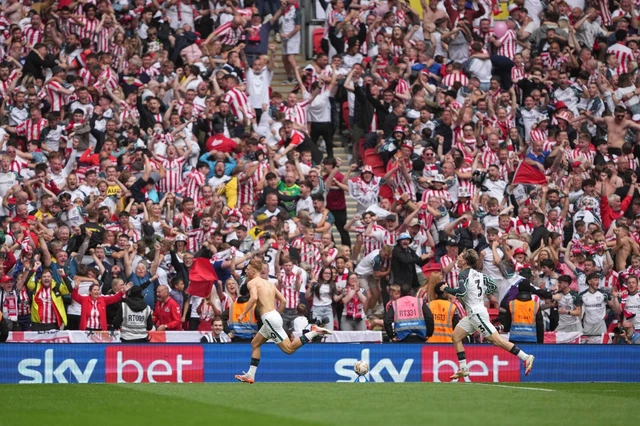 SUNDERLAND PLAY OFF Final Winners 2025 Huge Unsigned 16X12 Photo 6 ...
