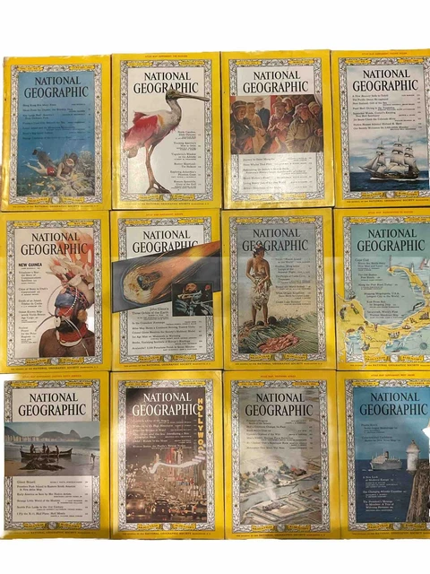 1962 NATIONAL GEOGRAPHIC magazine bundle 12 Issues/All Maps £0.99 - PicClick UK