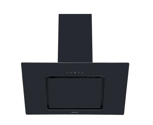 COOKOLOGY ANGLED COOKER Hood 80cm Chimney Extractor - Black Glass ...
