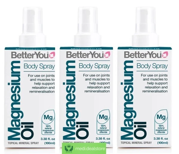 BETTER YOU MAGNESIUM Oil Body Spray 100ml Magnesium For Energy & sleep ...