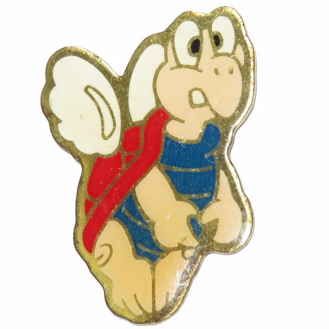 NINTENDO KOOPA TROOPA Flying Turtle Pin Badge! 1988 Super Mario World ...