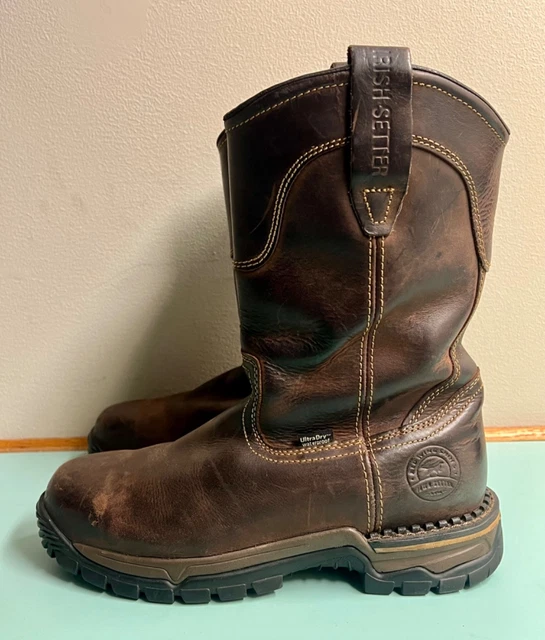 RED WING LEATHER Boots Men 8.5 8 1/2 D Irish Setter Steel Safety Toe ...