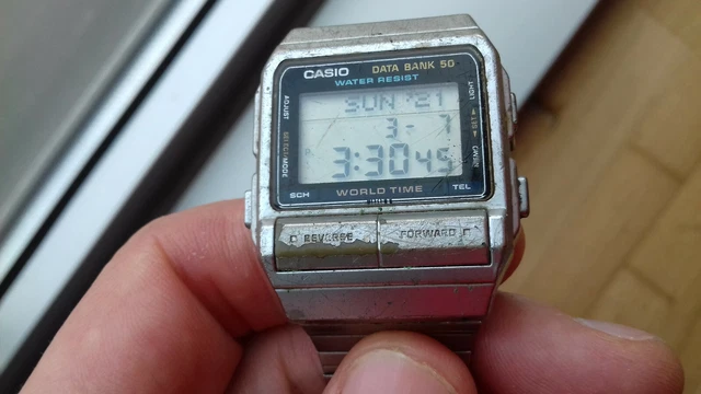 CASIO VINTAGE DB-520 MODULE 675 MADE IN JAPAN J WATCH USED MONTRE ...