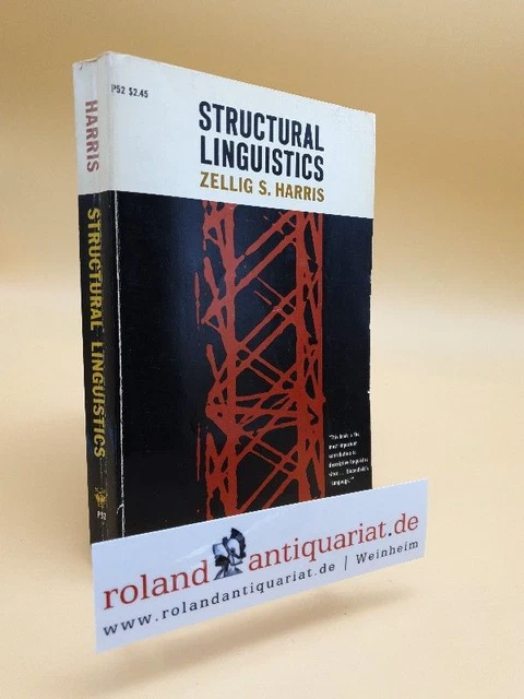 METHODS IN STRUCTURAL linguistics Harris, Zellig S.: EUR 20,00 ...