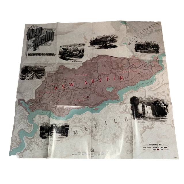 [MAP] RED DEAD Redemption 2 Map Of New Hanover & New Austin PS4 & Xbox ...