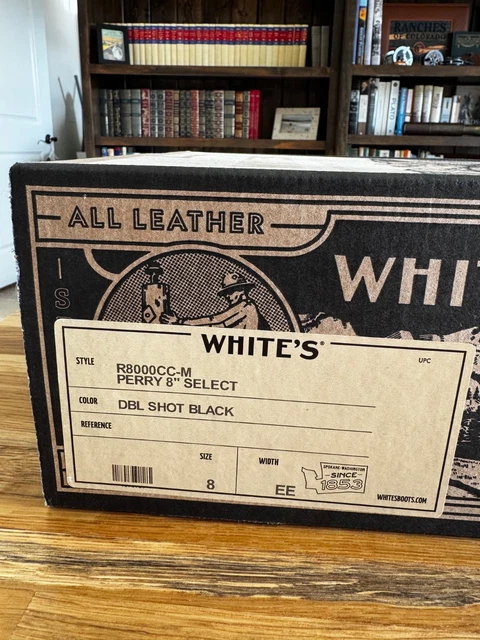 WHITE’S PERRY SELECT 8" Moc Toe Boots - 8 EE - Black Double Shot £215. ...