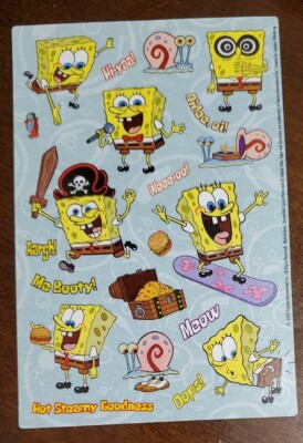 SPONGEBOB SQUAREPANTS STICKER Sheet NICKELODEON VIACOM 2011 $3.98 ...