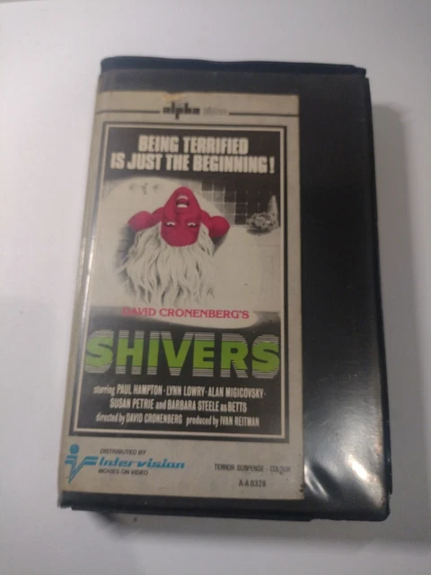 VHS SHIVERS PRE Cert David Cronenberg Vintage Inter vision Alpha Video ...
