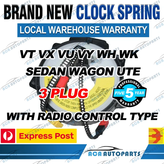 CLOCK SPRING WITH Radio Button Type HOLDEN COMMODORE VT VX VU WH VY WK ...