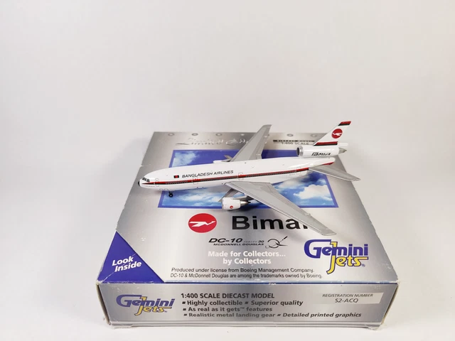 BIMAN BANGLADESH MCDONNELL Douglas DC-10 Aircraft Model 1:400 Scale ...